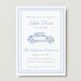 Classic Car Birthday Invitation, Blue Party Invite (digital Download ...