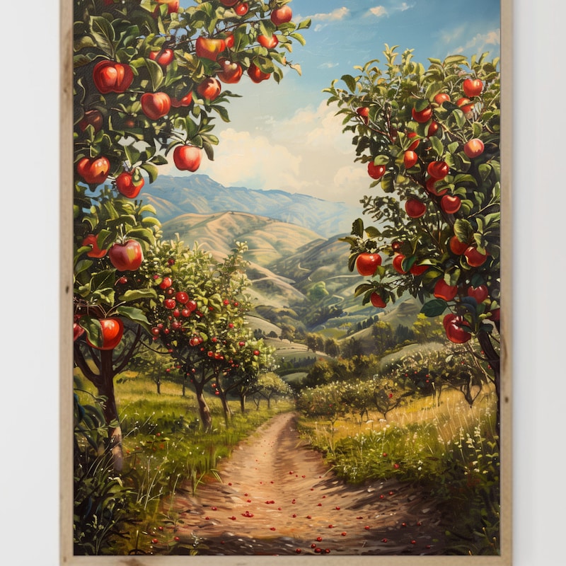 Red Apple Print - Etsy