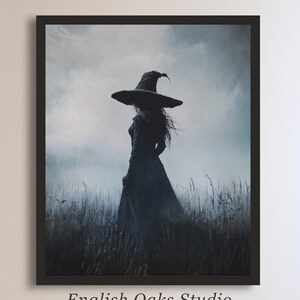 Vintage Moody Neutral Halloween Zombie Sitting at the Table With a Cat ...