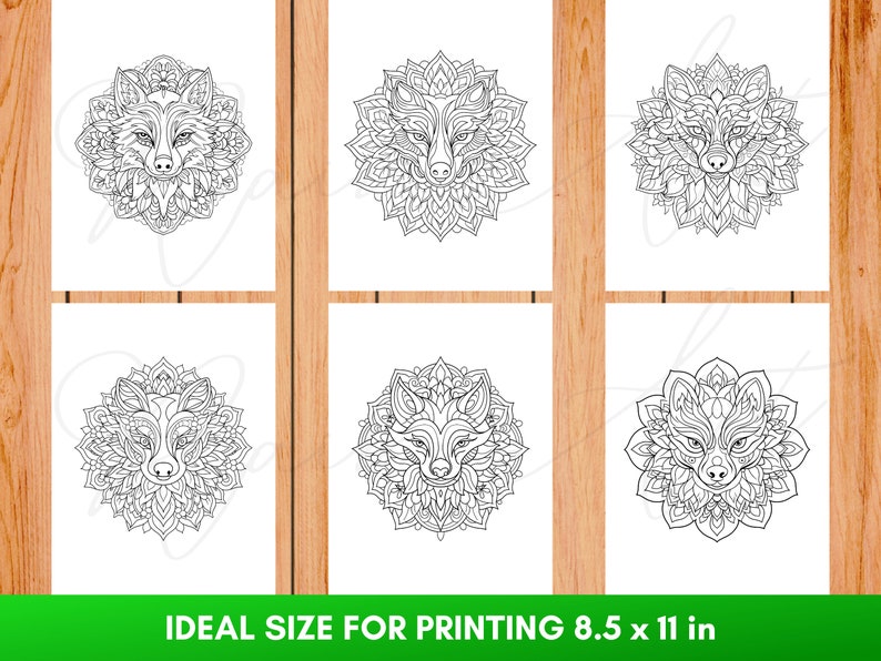 Wolf Mandalas Coloring Book: 40 Coloring Pages Fo Kids and Adults ...