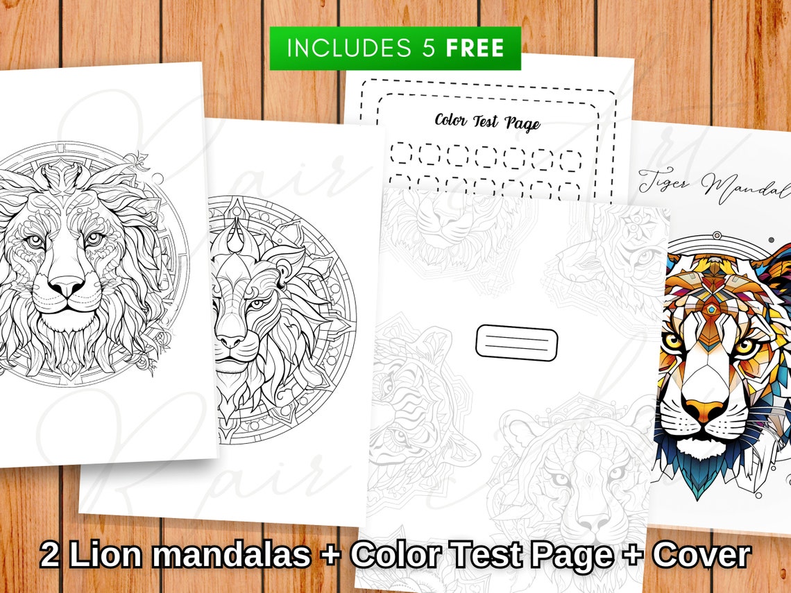 Tiger Mandala Coloring Book, 30 Coloring Pages Fo Kids and Adults ...