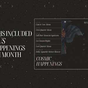 2024 Cosmic Calendar | Printable Landscape Horizontal - Etsy