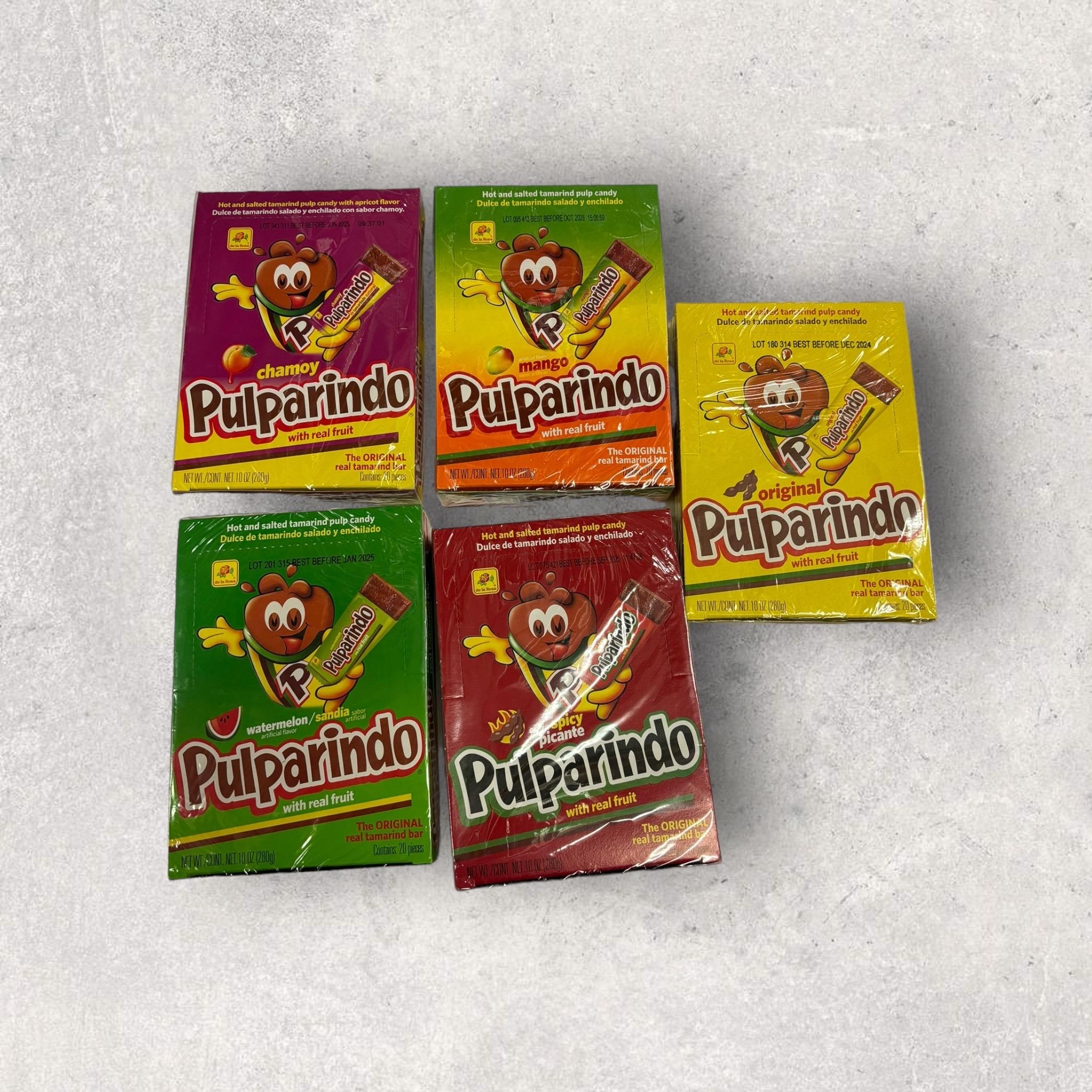 Pulparindo Tamarind Bars Assorted Flavors Mexican Chicle Candy 25 ...