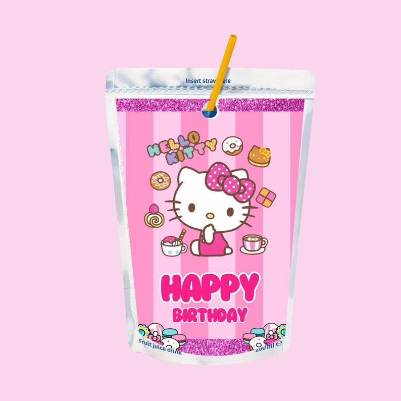 Hello Kitty Labels Party Pack - Etsy