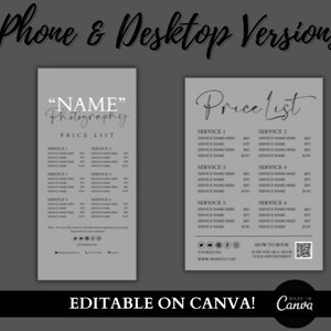 Price List, DIY Flyer Template Design, Price Sheet, Pricing Flyer ...