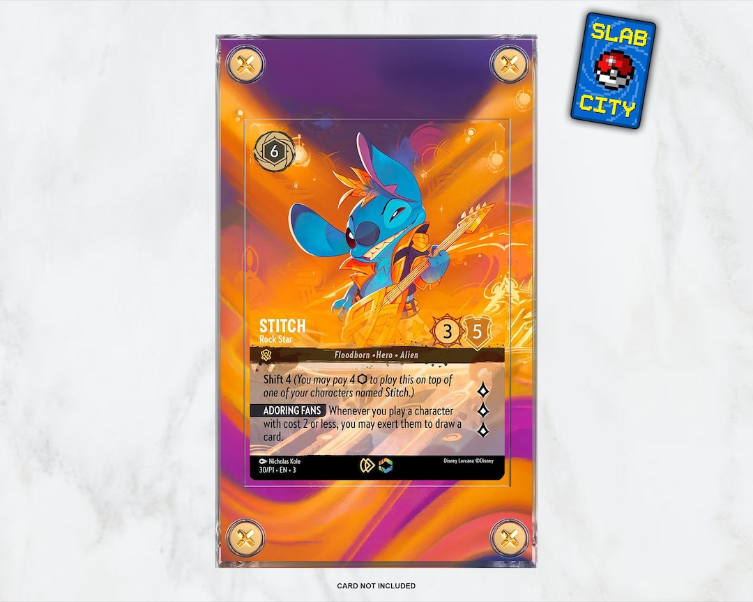 Stitch Rock Star #30 Lorcana Promo Card Extended Artwork Trading Card ...