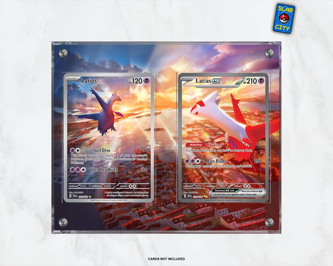 Latios and Latias Surging Sparks - Extended Artwork Pokémon Card ...