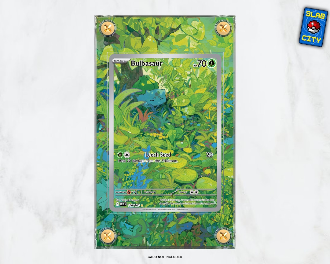Bulbasaur #166 IR Pokémon 151 - Extended Artwork Pokémon Card Display ...