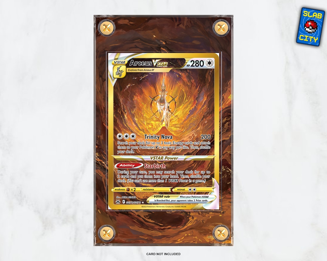 Arceus VSTAR GG70 Crown Zenith - Extended Artwork Pokémon Card Display ...