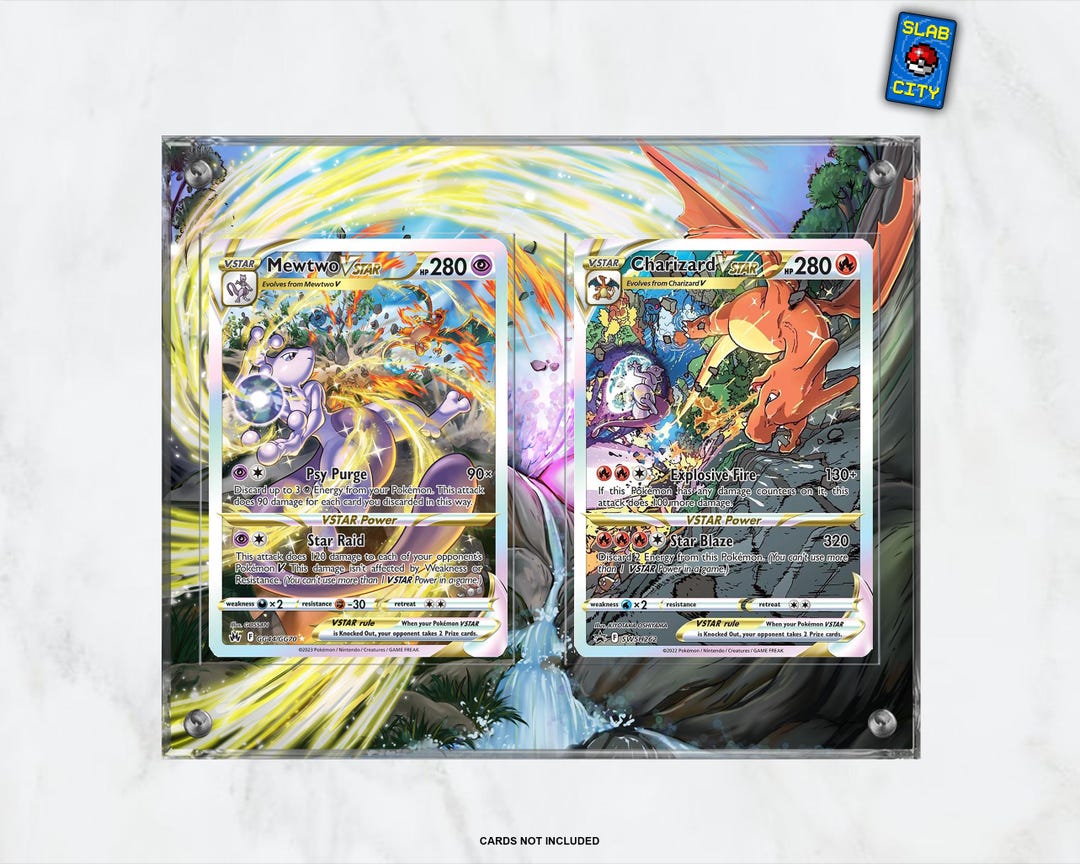 Mewtwo and Charizard Crown Zenith - Extended Artwork Pokémon Card ...