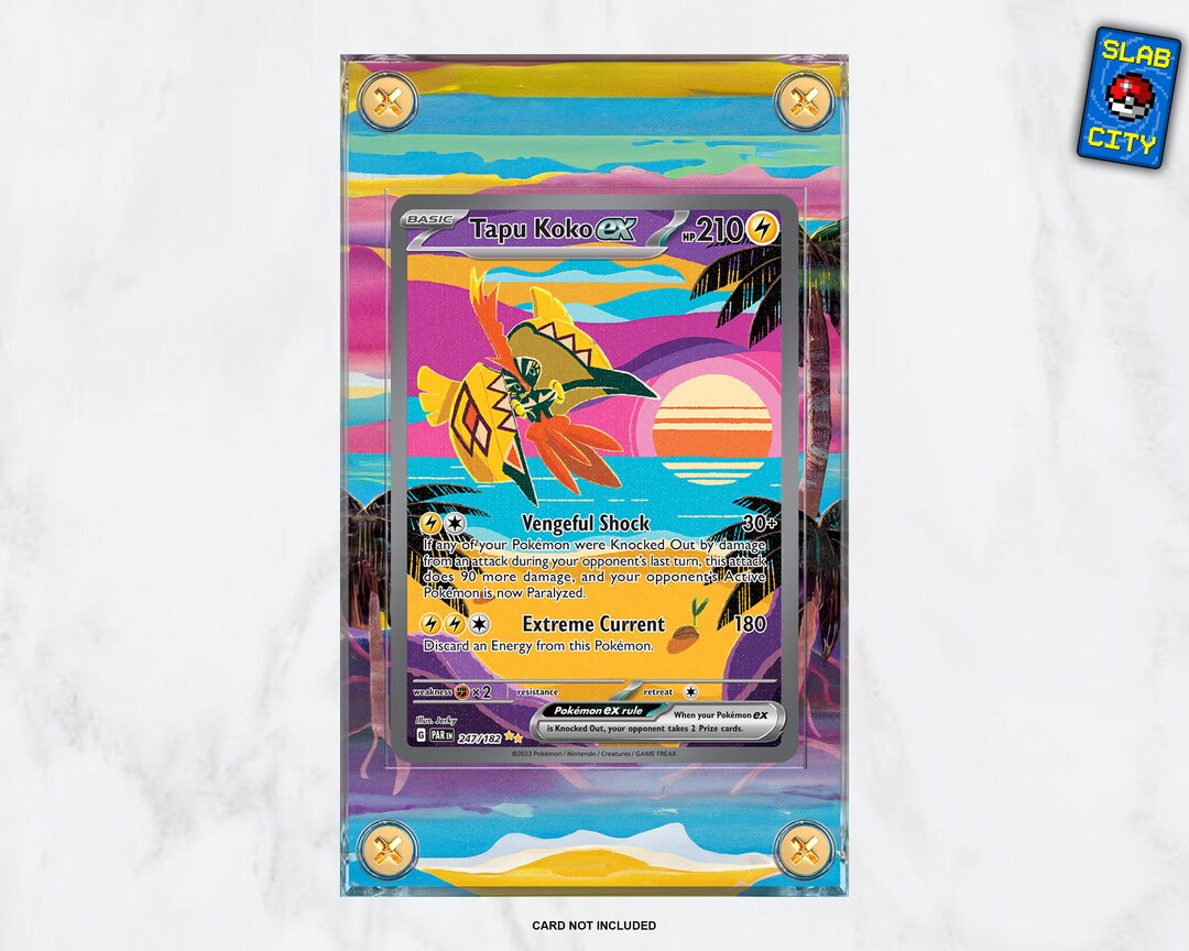 Tapu Koko EX 247 SIR Paradox Rift Extended Artwork Pokémon Card Display ...