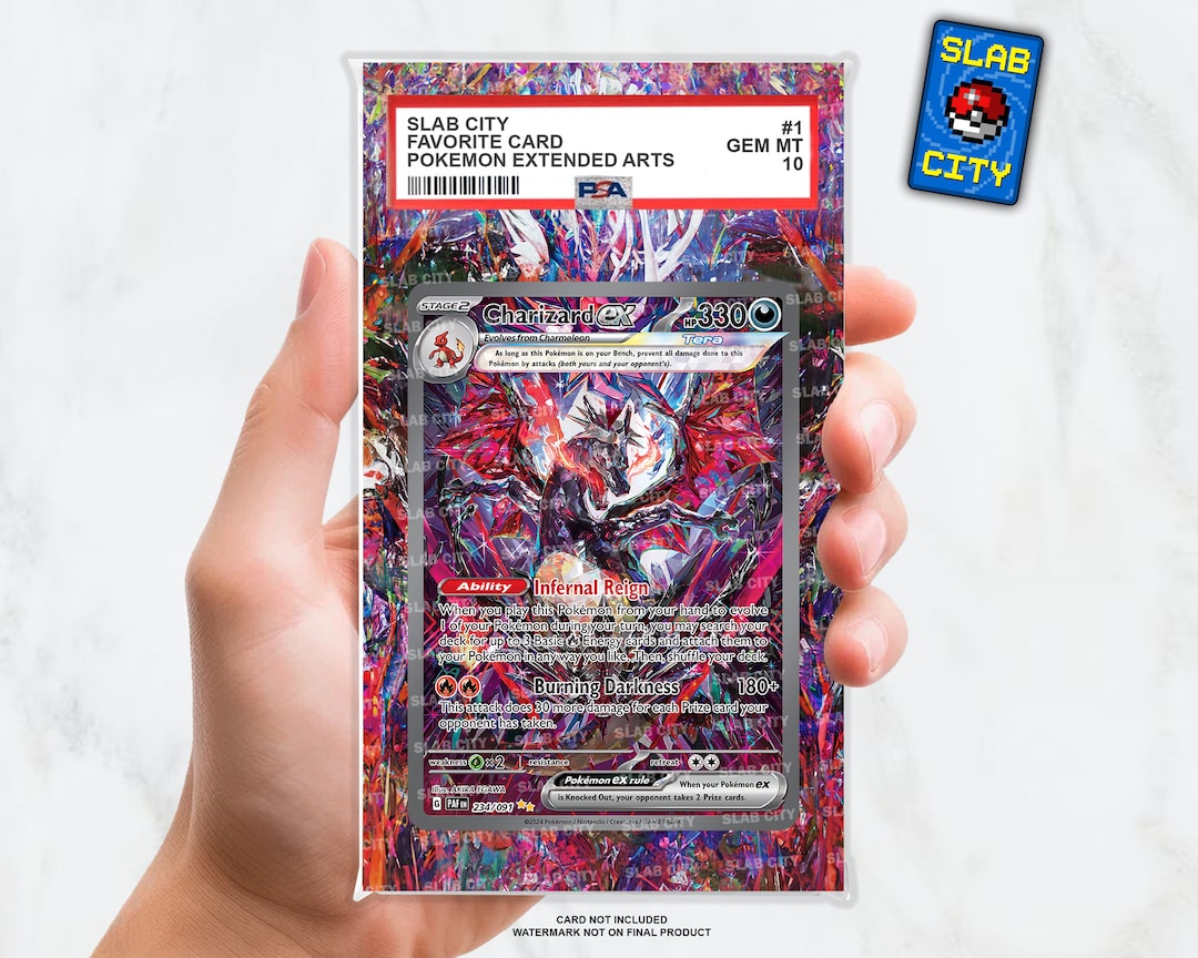 Charizard #234 Paldean Fates Custom Pokémon Extended Artwork Insert for ...