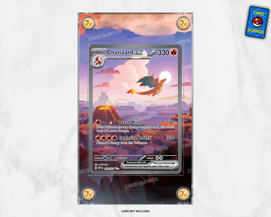 Charizard EX 199 SIR 151 Extended Artwork Pokémon Card Guard Display ...