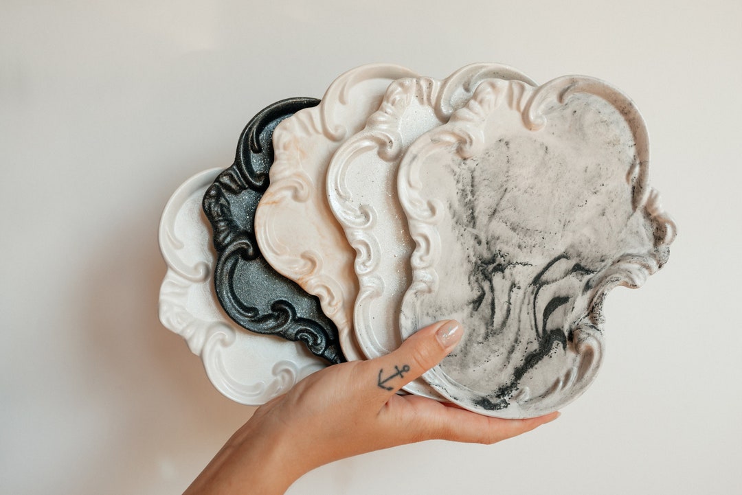 Baroque Style Trinket Dish | Perfume Tray | Handmade Home Decor - Etsy
