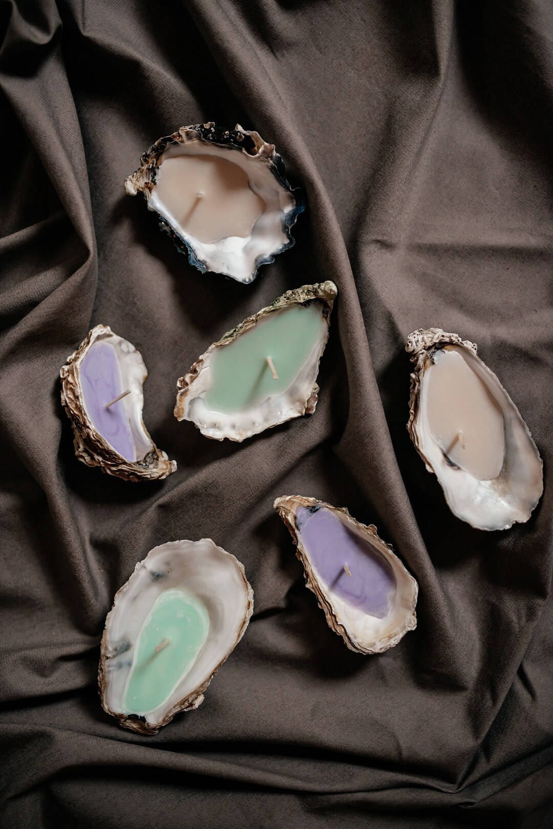 Set of Candles in Oyster Shells 10/20/30/40/50 PCS | Seashell Candles ...