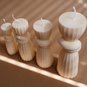 Sculptural Knot Candle Set, Soy Wax Art Candle, Minimalist Home Decor ...