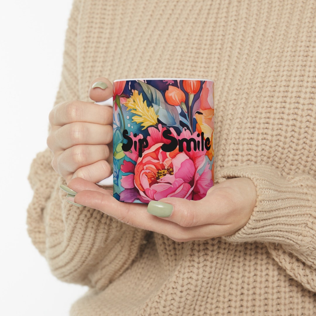 Sip Smile Repeat Ceramic Mug 11oz - Etsy