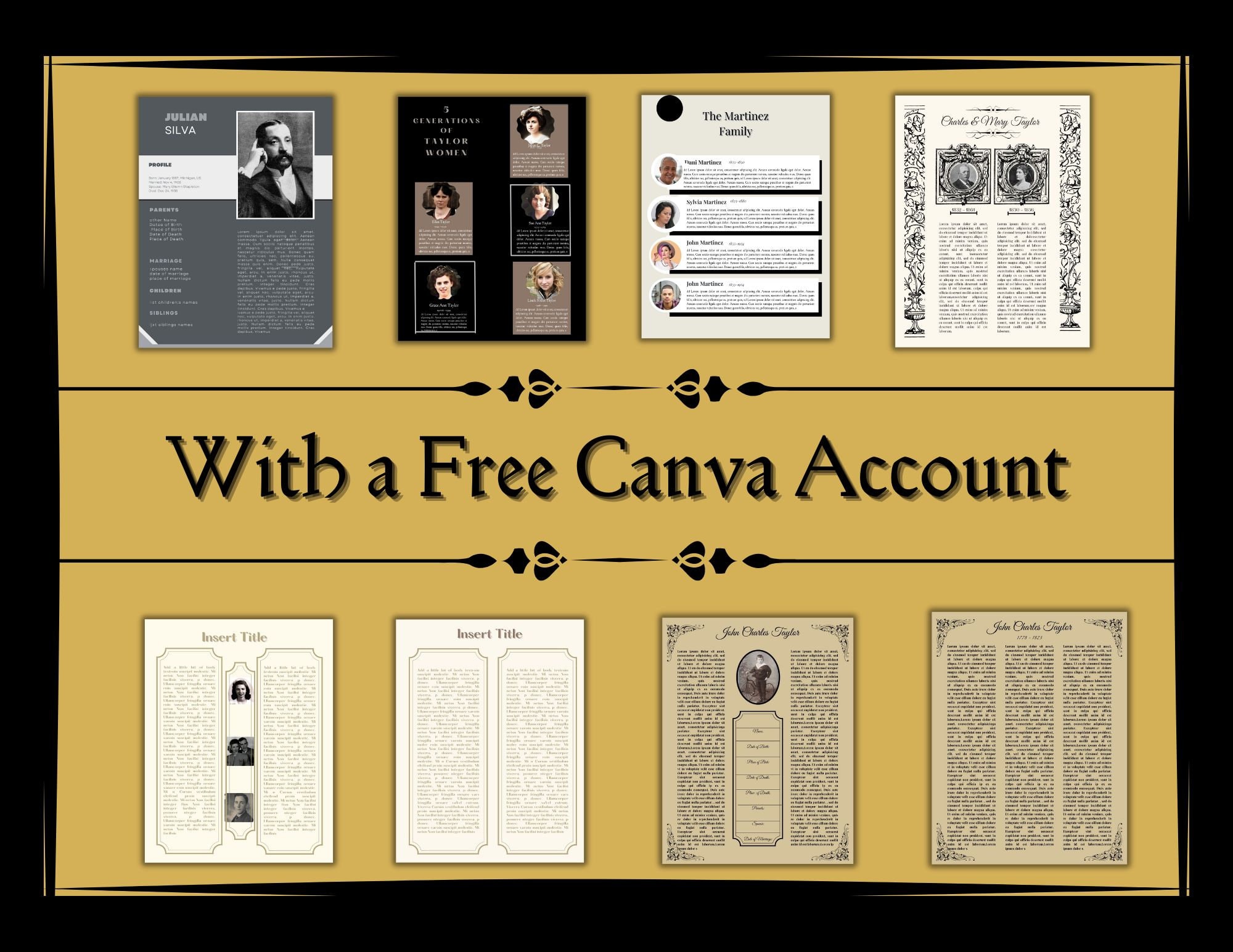 Profile / Biography Templates - Etsy