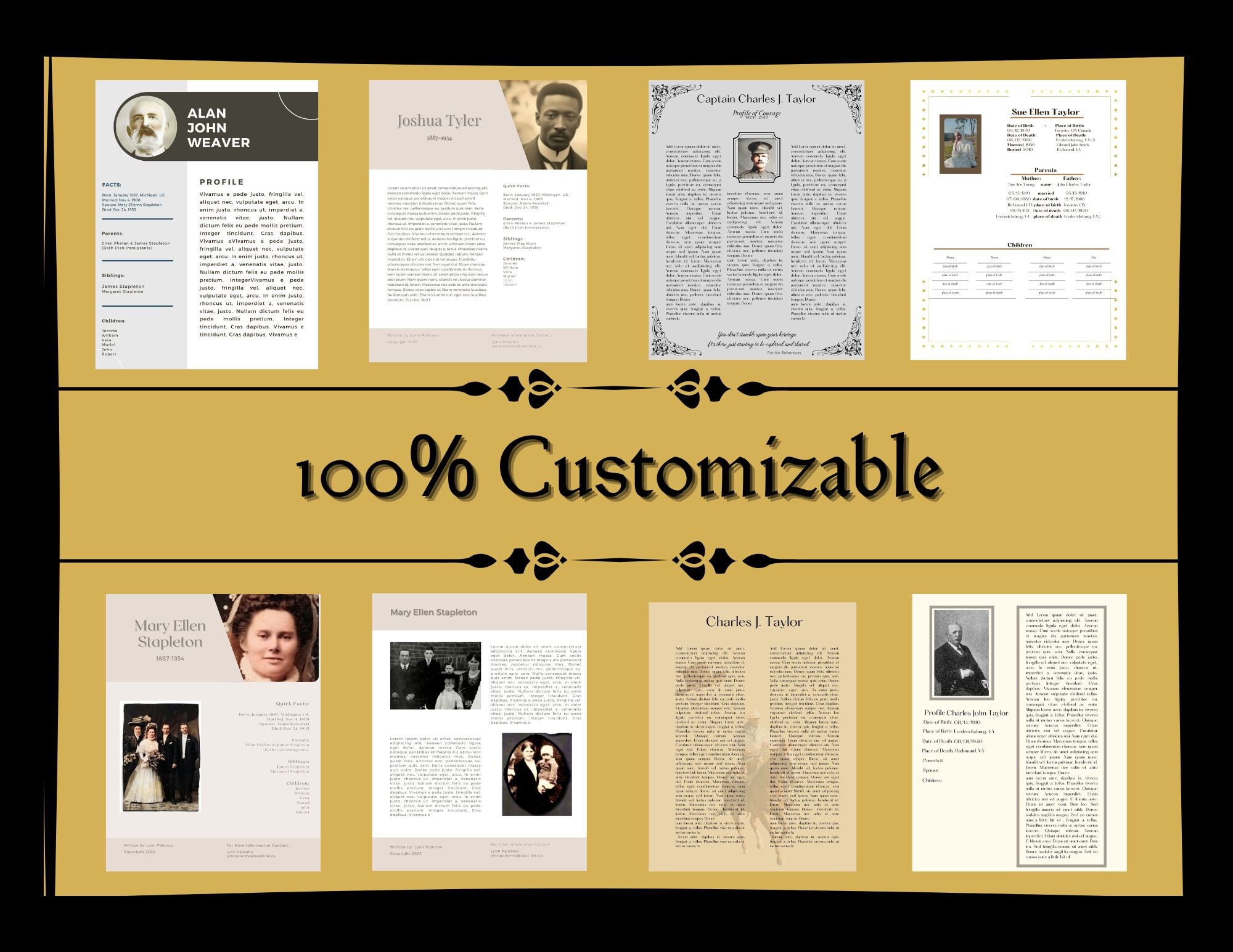 Profile / Biography Templates - Etsy
