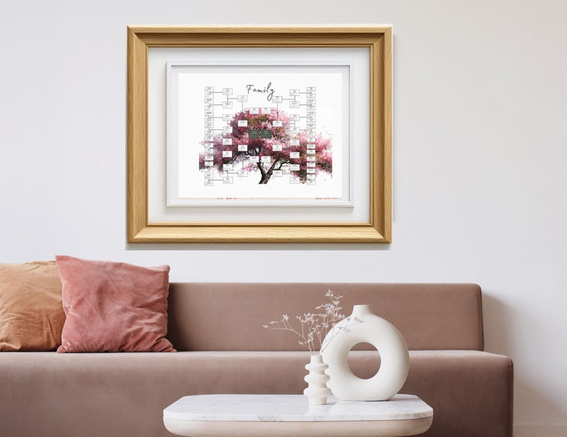 Modern Five Generation Family Tree - Etsy