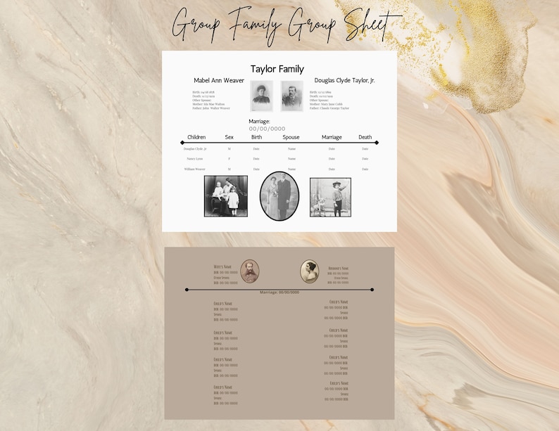 Genealogy, Ancestry, Family History Book Template -the Traditional ...
