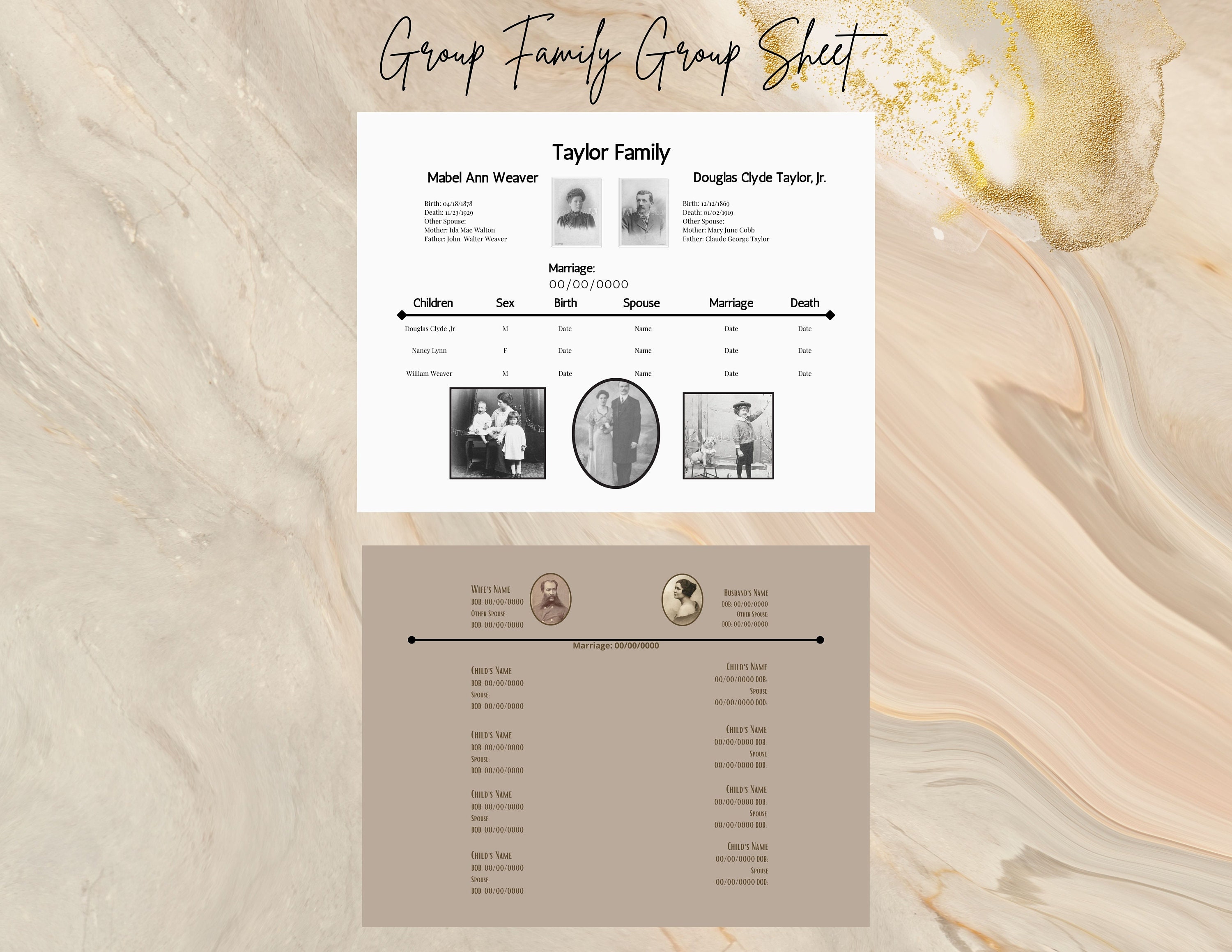 Genealogy, Ancestry, Family History Book Template -the Traditional ...