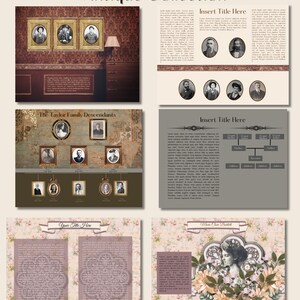Genealogy, Ancestry, Family History Book Template -the Antique ...