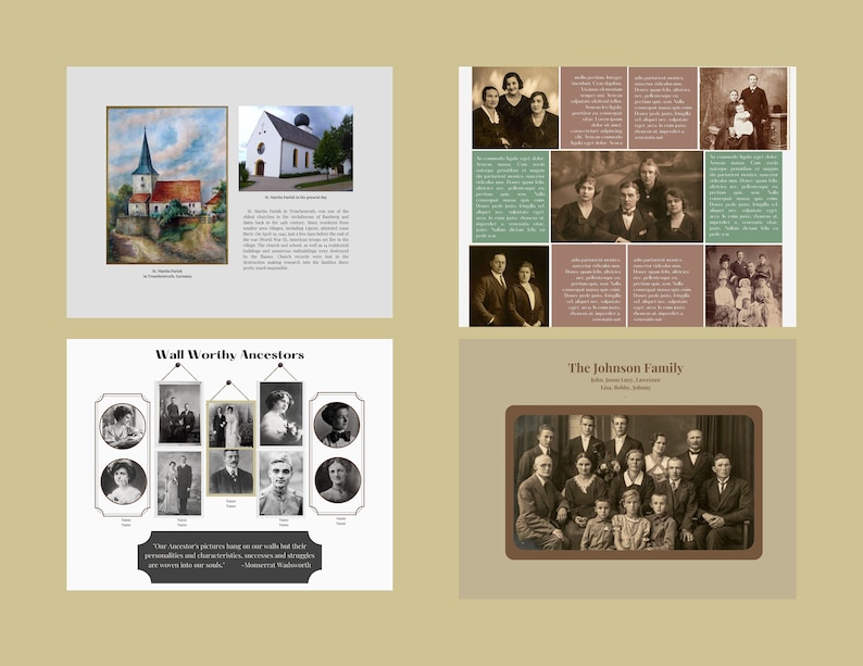 Genealogy, Ancestry, Family History Book Template -the Traditional ...