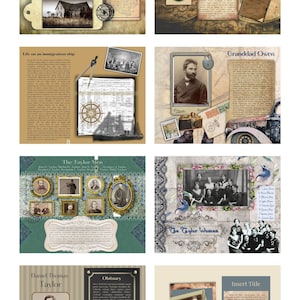 Templates, Ancestry, Genealogy, Family History, Heirloom, Book, Canva ...