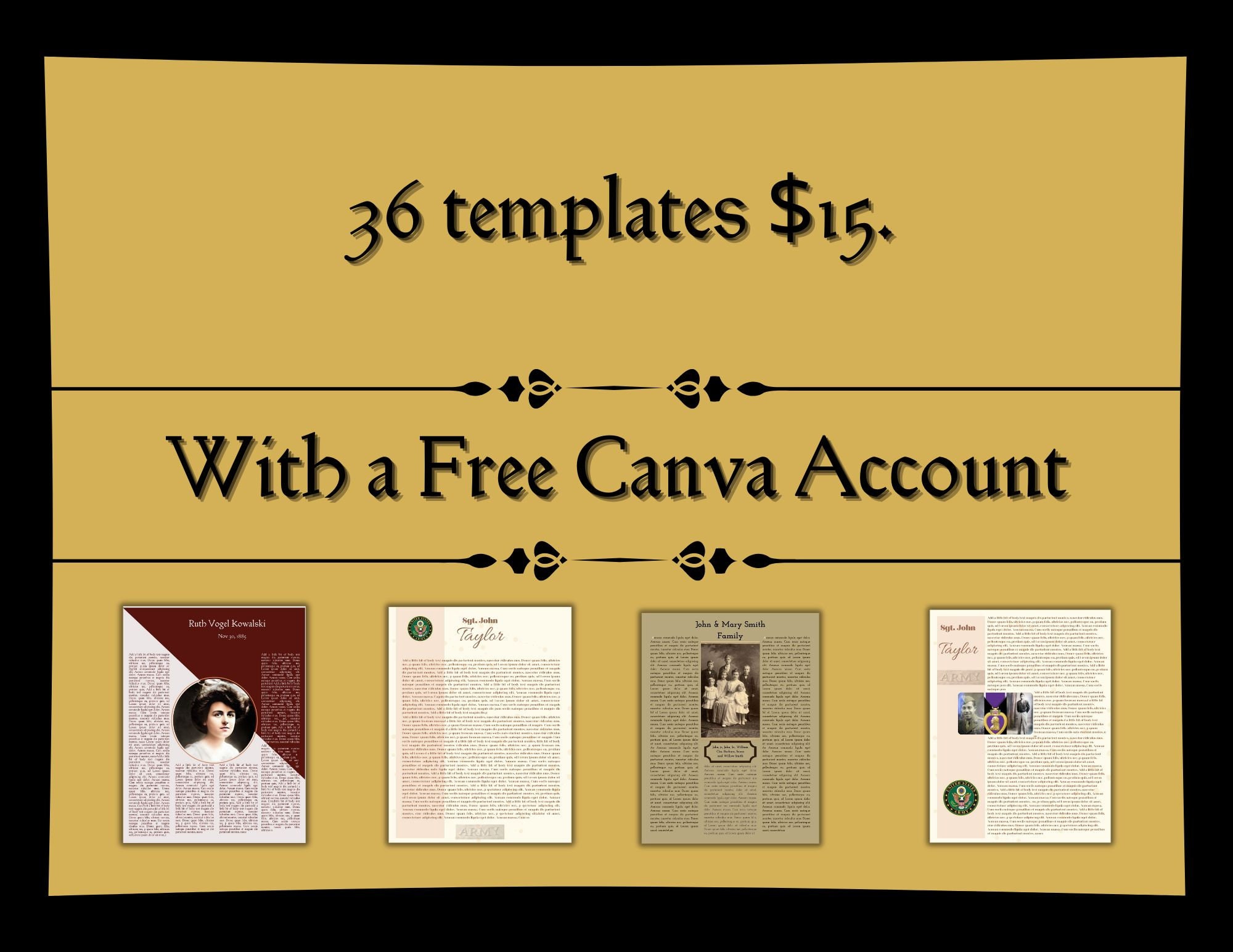 Profile / Biography Templates - Etsy