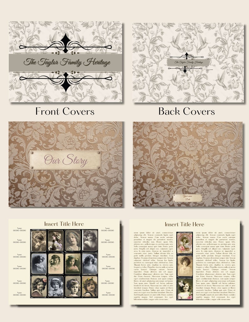 Genealogy, Ancestry, Family History Book Template -the Antique ...