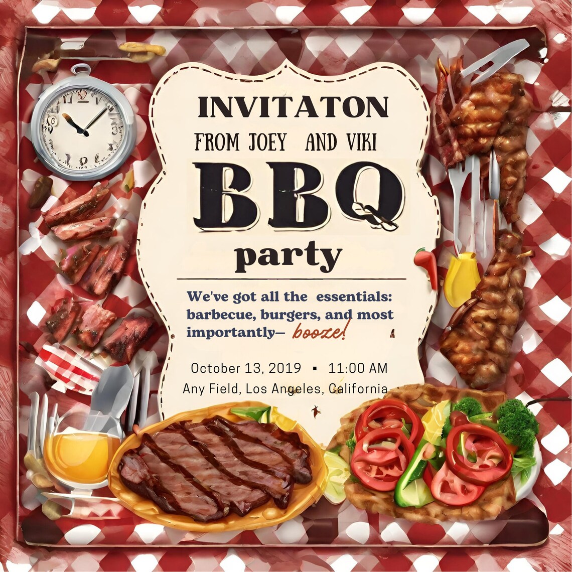 Editable BBQ Party Invitation Template Instant Download Grill & Chill ...