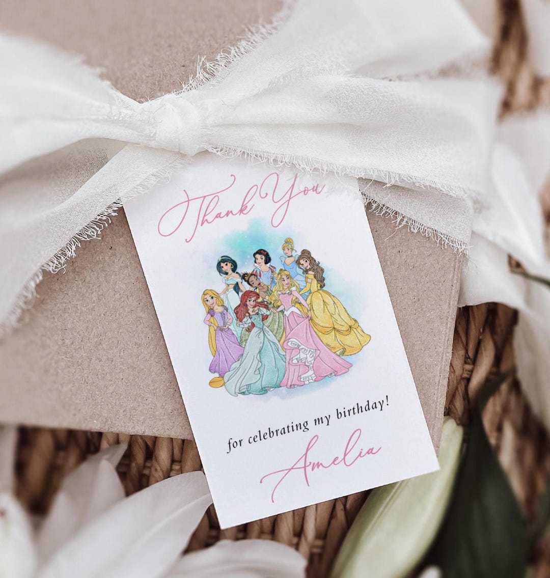Princess Thank You Tags , Princess Birthday Party Favor Tags ...