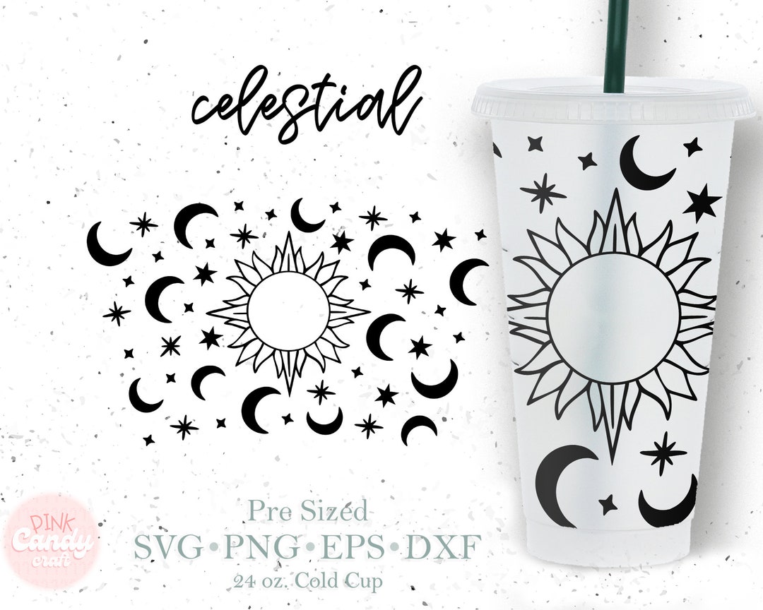 Celestial Cold Cup Svg, 24oz Venti Cold Cup Cutfile, Cold Cup Svg ...