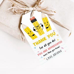 Teacher Appreciation Week Gift Tag Printable Teacher Appreciation ...