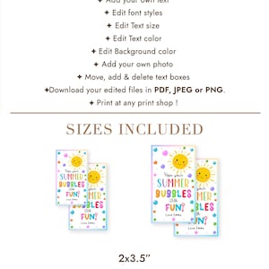 Bubbles Birthday Party Favor Tag Template, Printable Bubbles of Fun ...