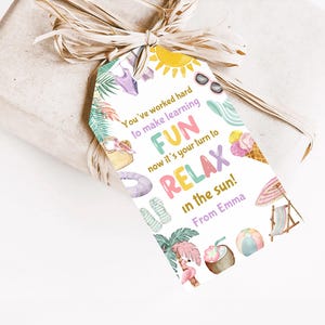 Editable End of School Year Bubble Tags Printable Kids Last Day of ...