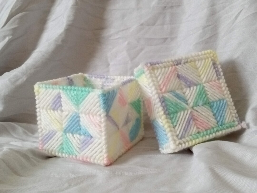 Plastic Canvas Storage Box - Etsy