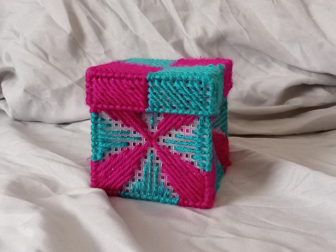 4 Inch Cube Plastic Canvas Storage Container - Etsy