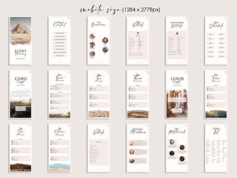 Travel Itinerary Template, Travel Planner, Travel Guide, Printable ...