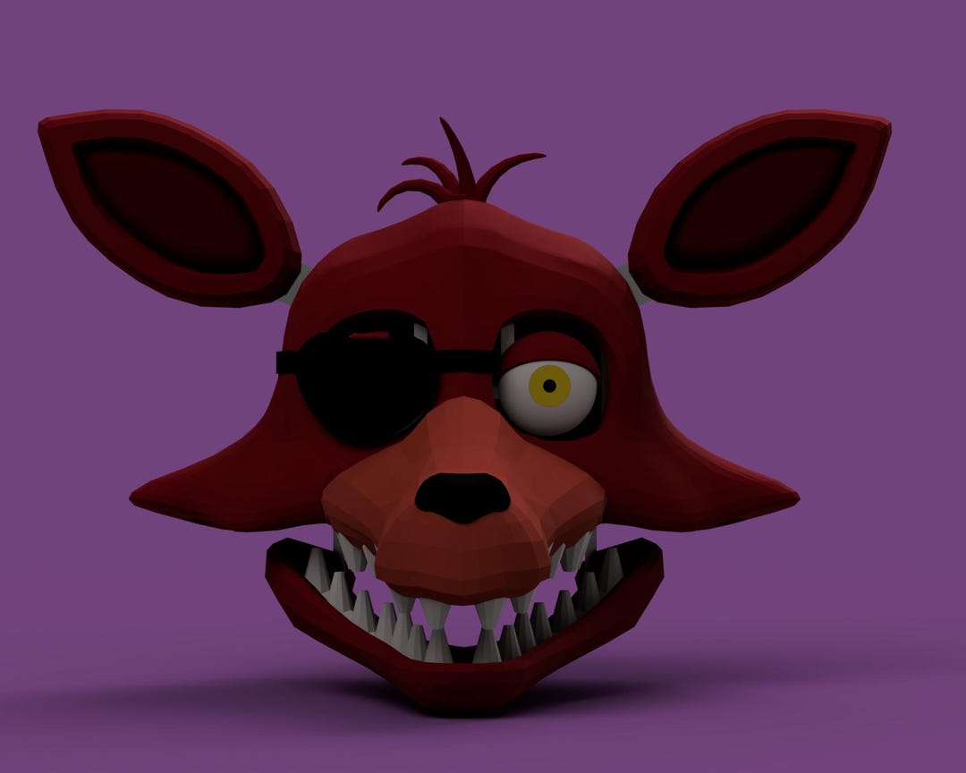 Unwithered Foxy Mask 3D Files- Not Physical - Etsy