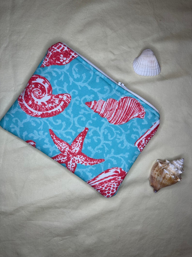 Ocean Themed Makeup Bag, Seashell Cosmetic Bag, Under the Sea Makeup ...