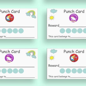 Printable Reward Punch Cards for Kids – Positive Behavior Incentive ...