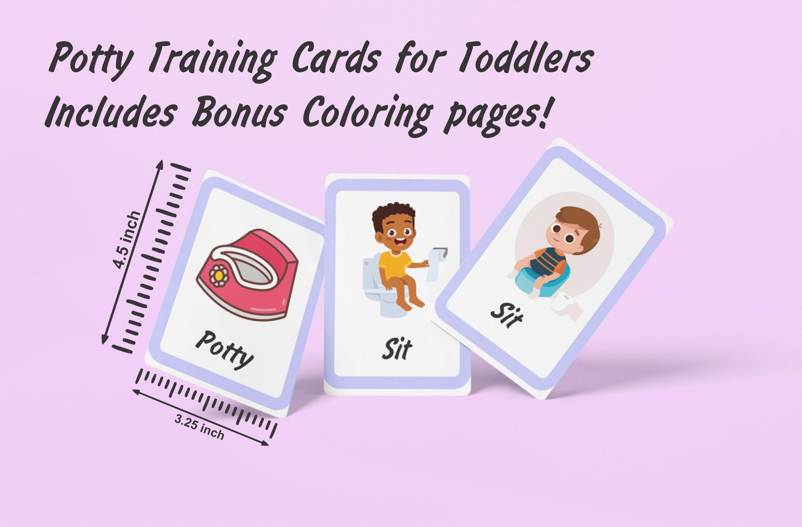 Potty Training Flashcards – Toddler Toilet Visual Routine Schedule ...