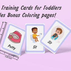 Potty Training Flashcards – Toddler Toilet Visual Routine Schedule ...