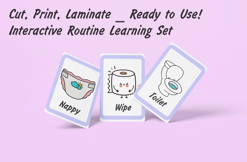 Potty Training Flashcards – Toddler Toilet Visual Routine Schedule ...