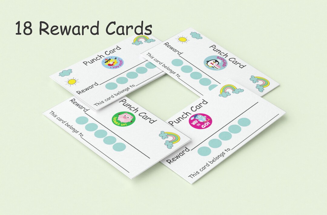 Printable Reward Punch Cards for Kids – Positive Behavior Incentive ...