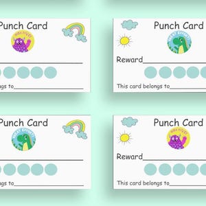 Printable Reward Punch Cards for Kids – Positive Behavior Incentive ...