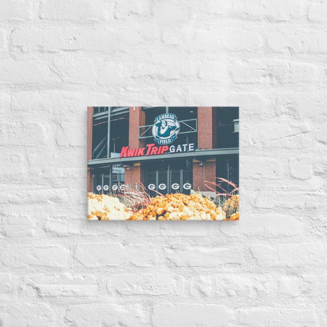 Kwik Trip Gate at Lambeau Field Home of the Green Bay Packers Canvas - Etsy