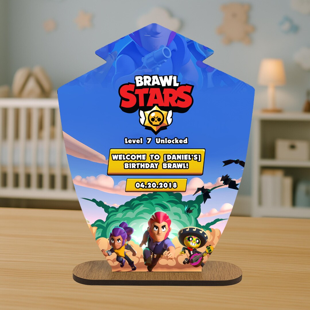 Personalized Brawl Stars Birthday Sign – Custom Gamer Party Welcome ...